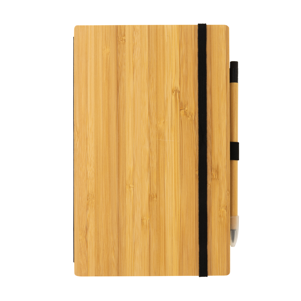 FSC® bamboo notebook and infinity pencil set